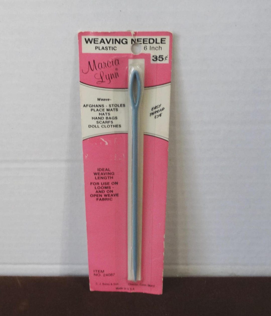 1960s Marcia Lynn 6 Inch Weaving Needle, Original Package, C. J. Bates ...