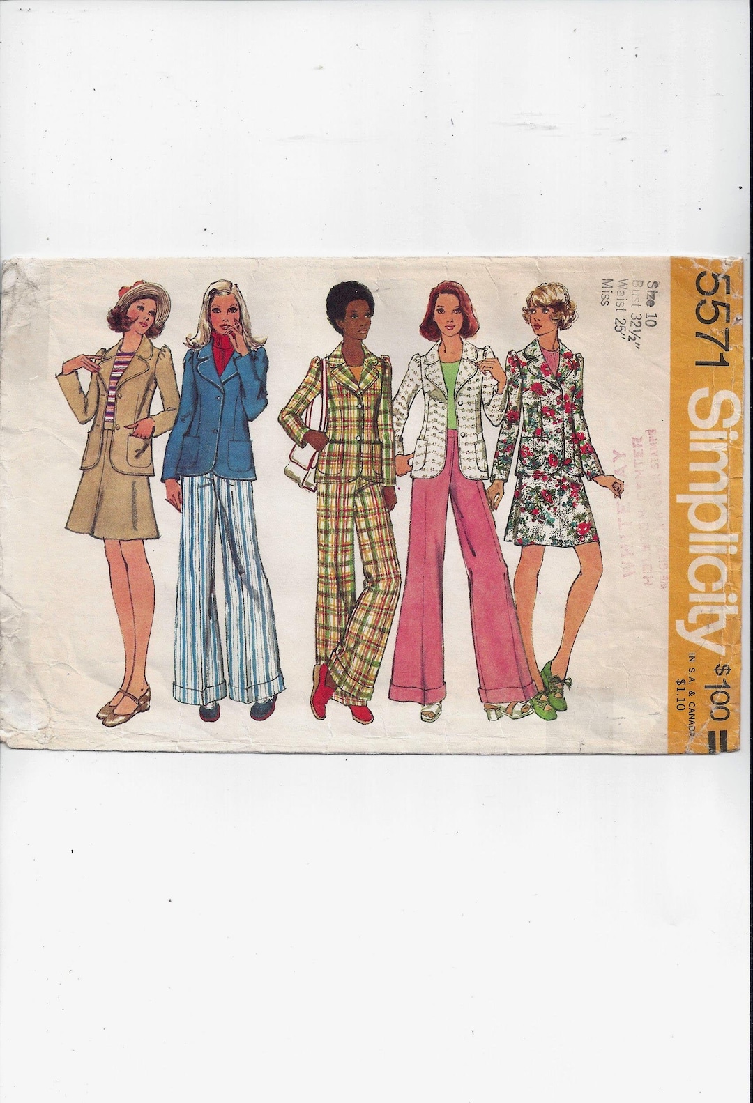 Simplicity 5571 Pattern for Misses' Unlined Jacket, Mini-skirt, Pants ...