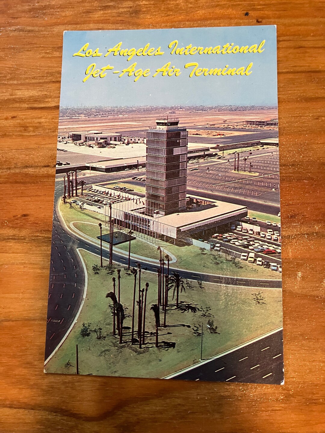 1961 Los Angeles International Jet Age Air Terminal Postcard, Control ...