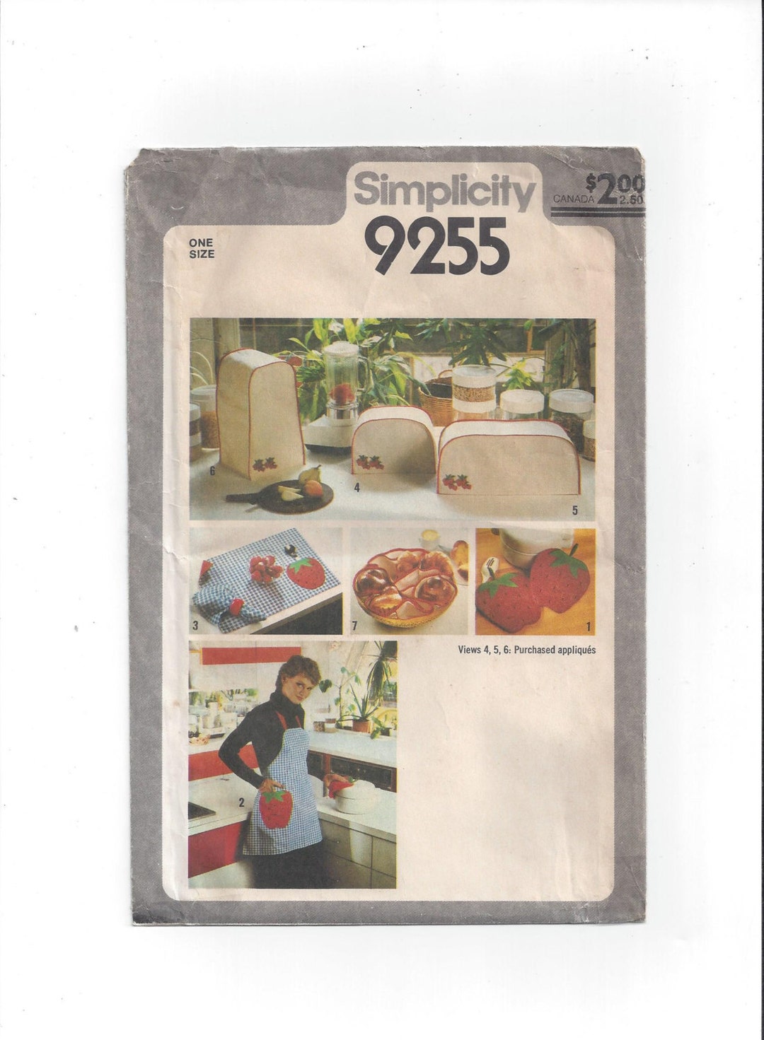 Simplicity 9255 Pattern for Kitchen Appliance Covers, Pot Holders, Bun ...