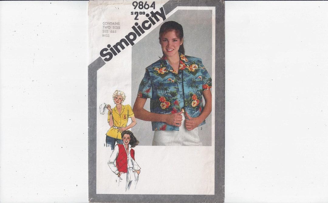 Simplicity 9864 Pattern for Misses' Shirt and Lined Quilted Vests ...