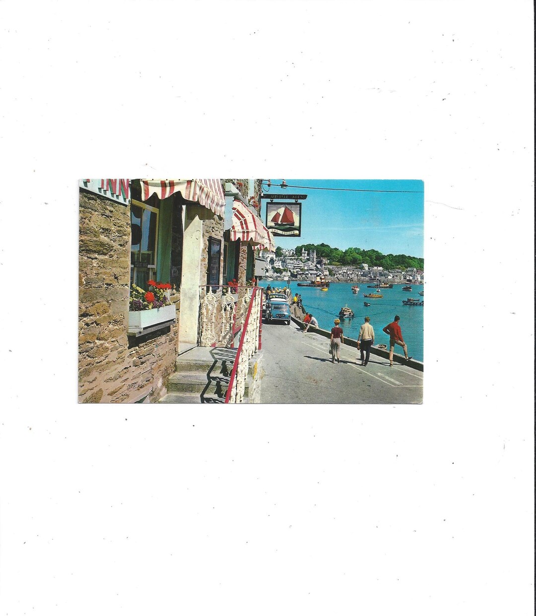 1982 Color Postcard of Polruan, Cornwall, England, Posted, 12.5 Pence ...