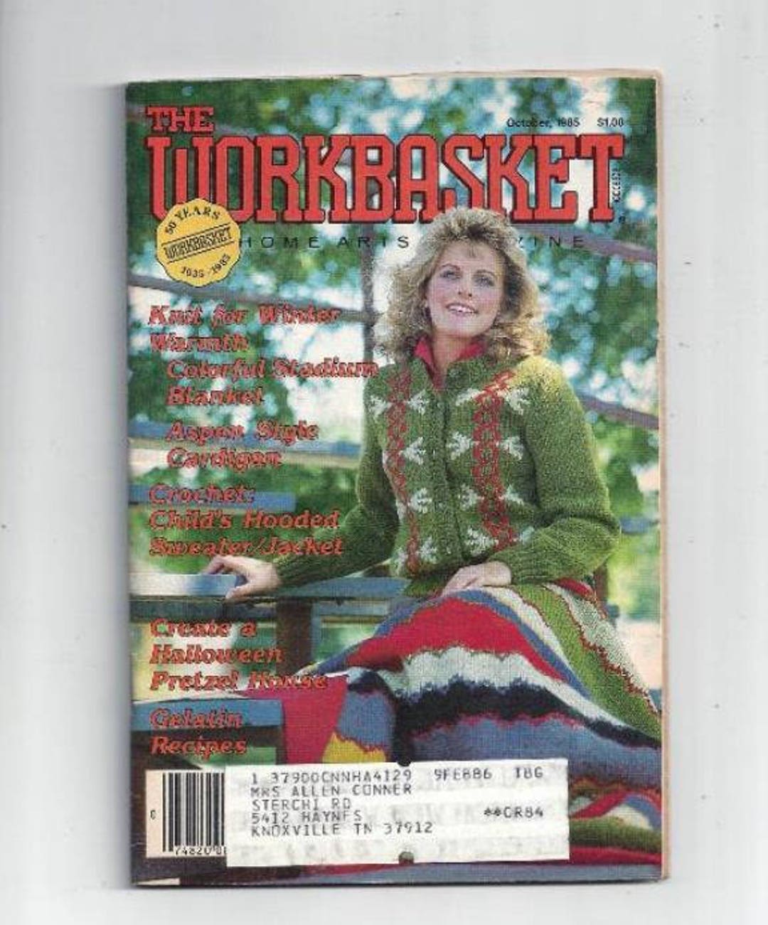 Workbasket and Home Arts Magazine, October 1985, Home Knitting, Crochet ...