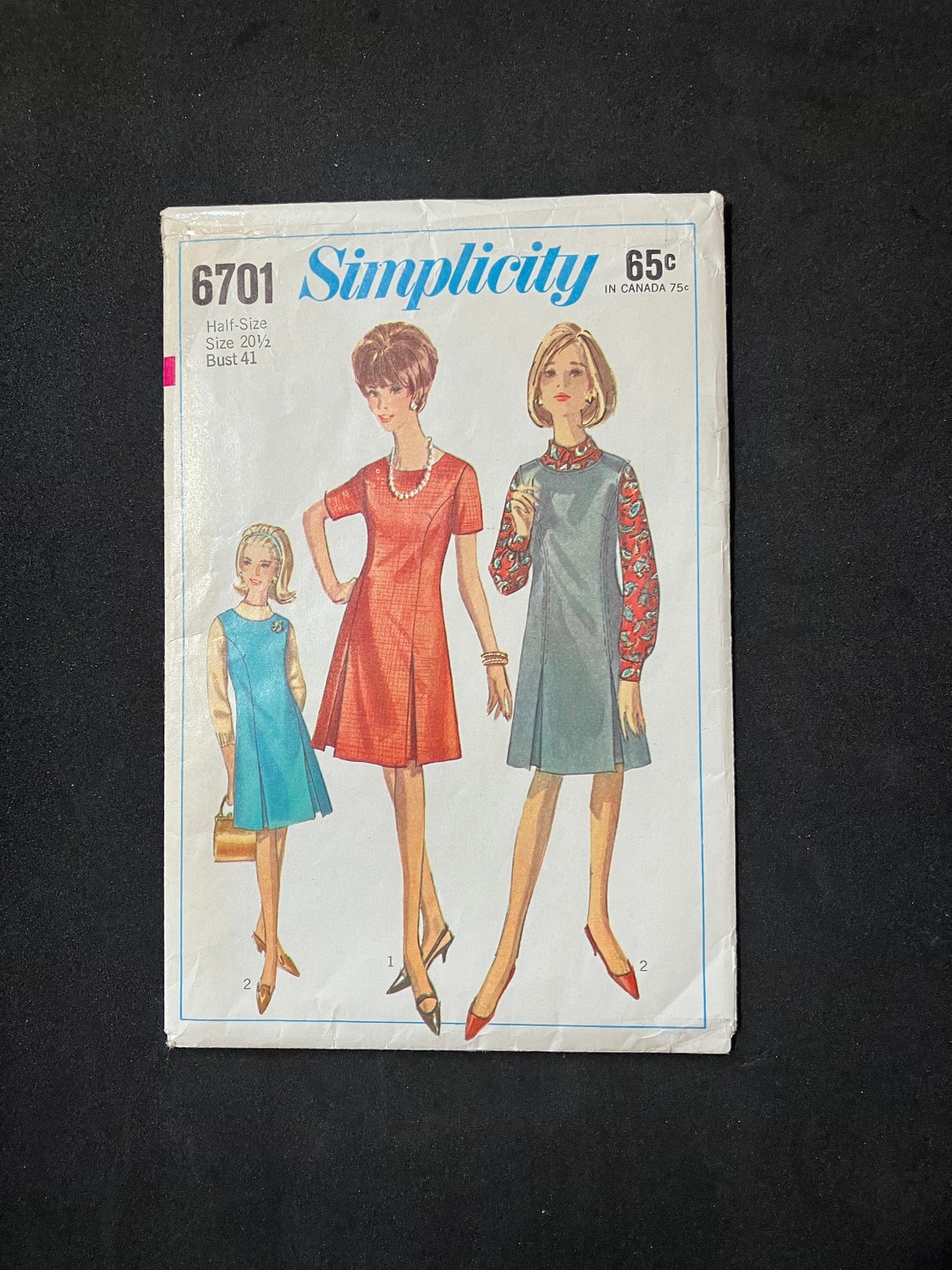 Simplicity 6701 Pattern for Women's Half Size Dress, Jumper, Size 20.5 ...