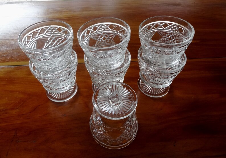 Set of 7 Hazel Atlas Gothic Sherbet Dishes or Glasses | Etsy