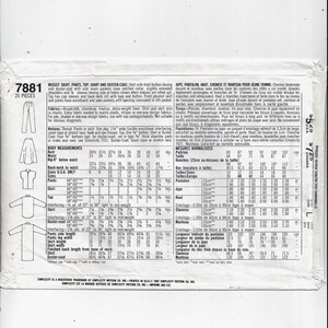 Simplicity 7881 Pattern for Misses' Jiffy Wardrobe, Size 12, From 1987 ...