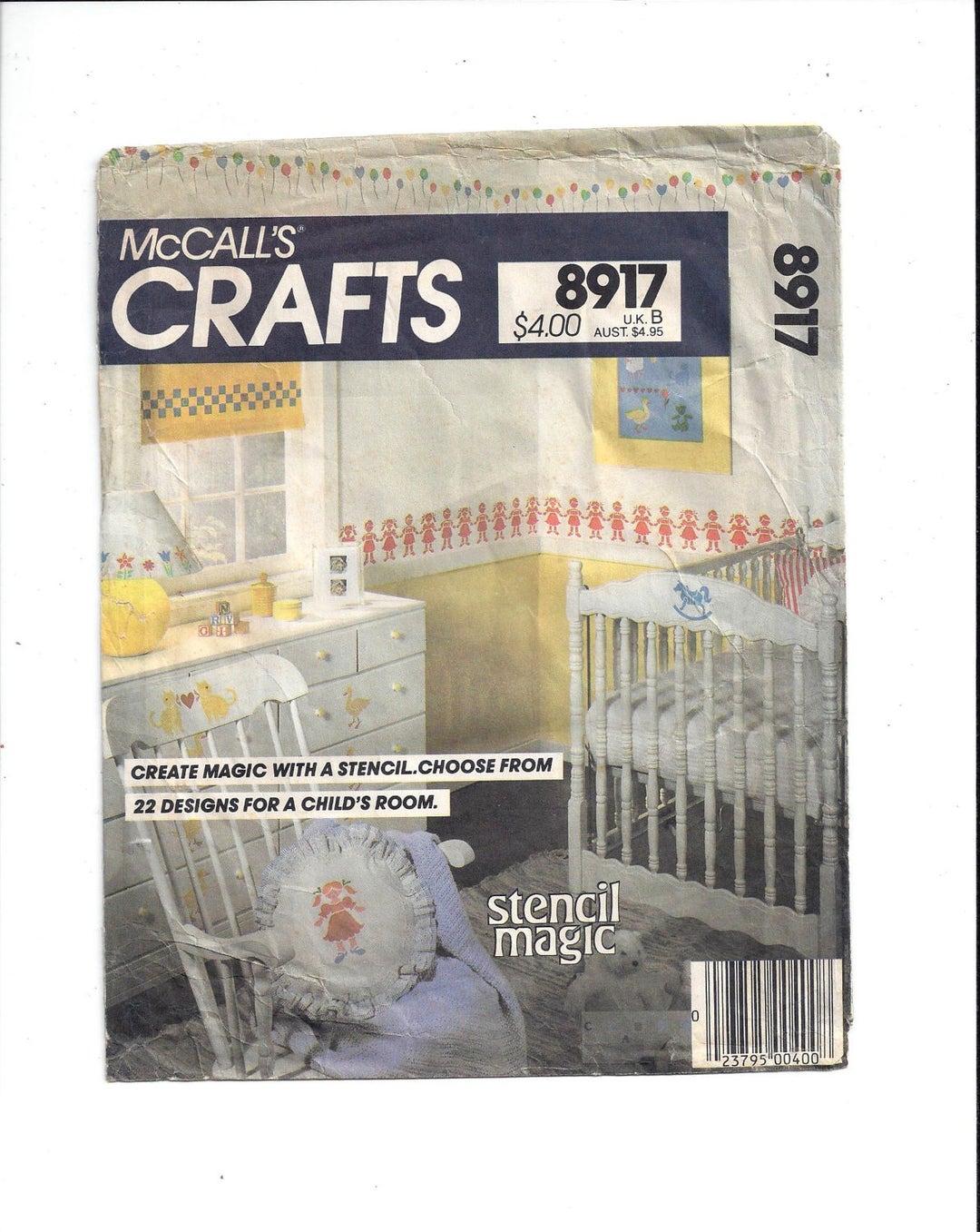 McCall's 8917 Pattern for Toddlers' Panties, Bib, Pillow, and Stencils ...