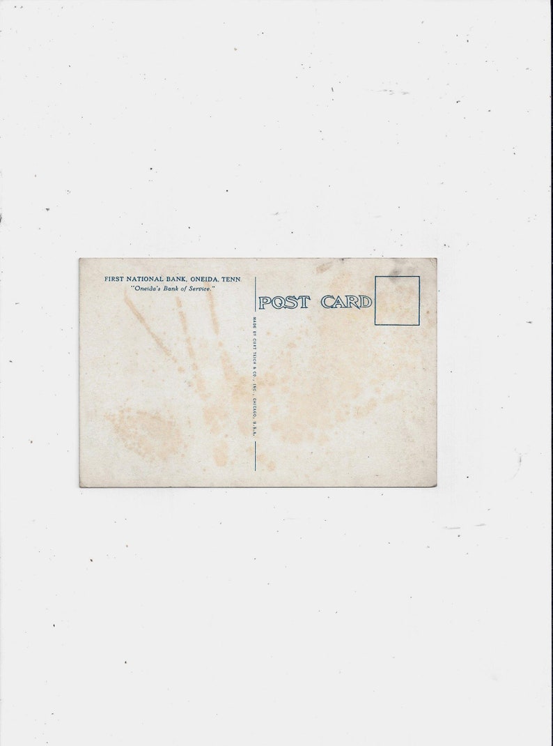 1940s Postcard of First National Bank Interior | Etsy