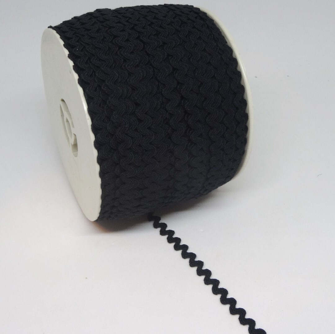 BLACK Rick Rack in 2-YARD Increments, 1/4 Inch Wide, #17, Costume Trim ...