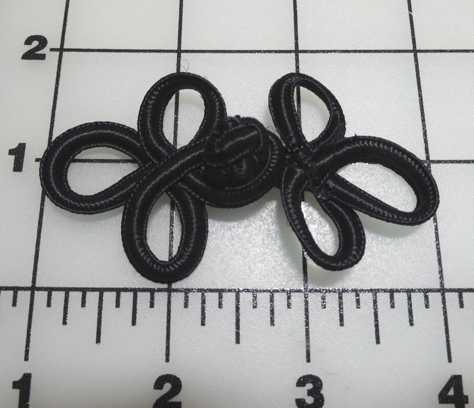 Chinese Loop Frog Closure Fastener in Black, 3 Inches Long Closed, 2.5 ...