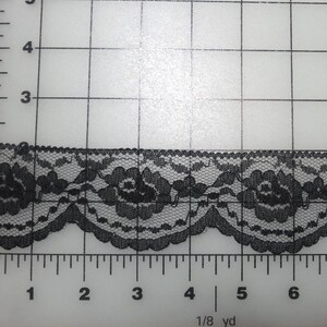 Black Raschel Flat Lace, 2 Inches Wide in Polyester, BY the YARD ...