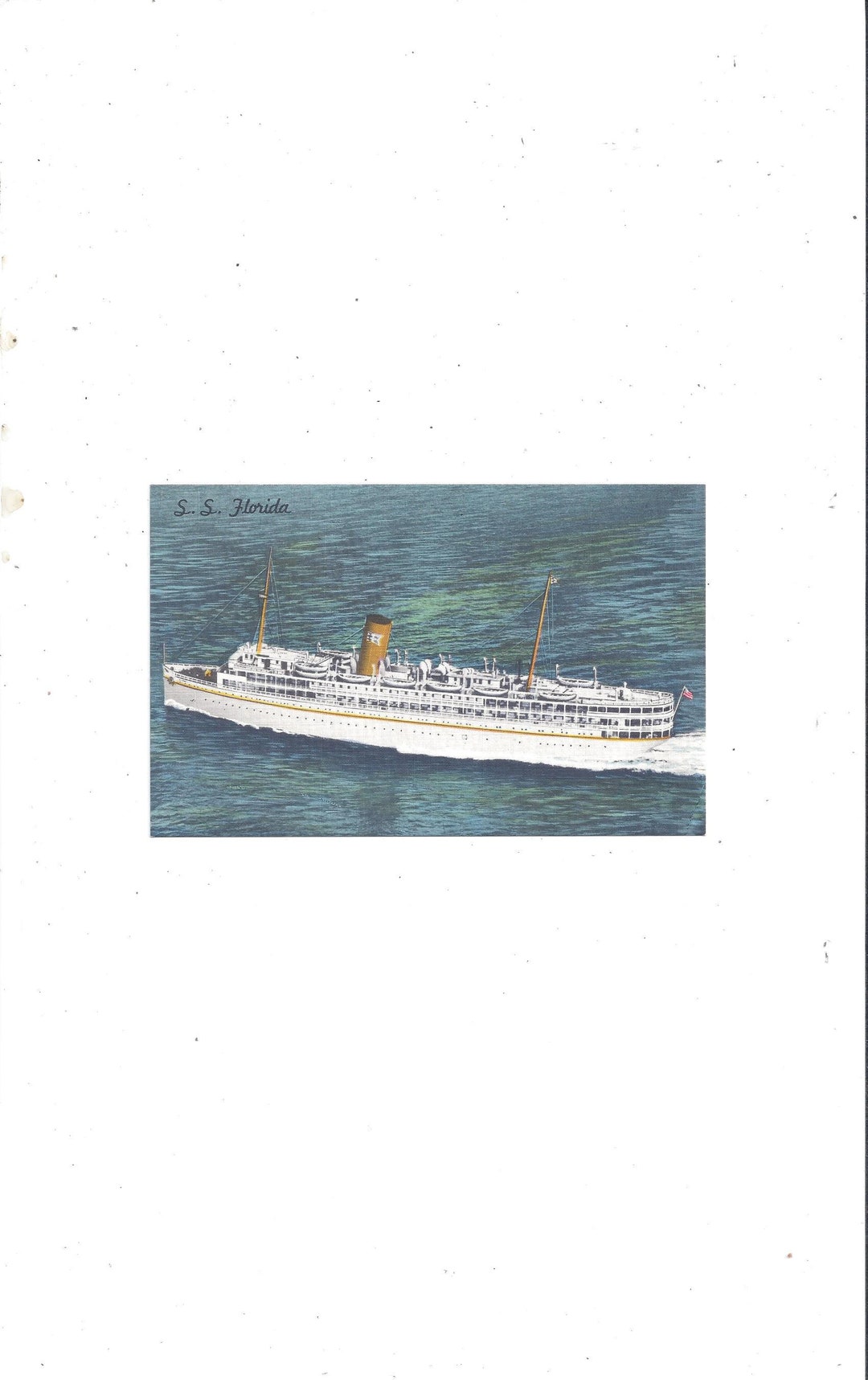 1940s SS Florida Cruise Ship Linen Postcard, Miami to Nassau, P & O ...