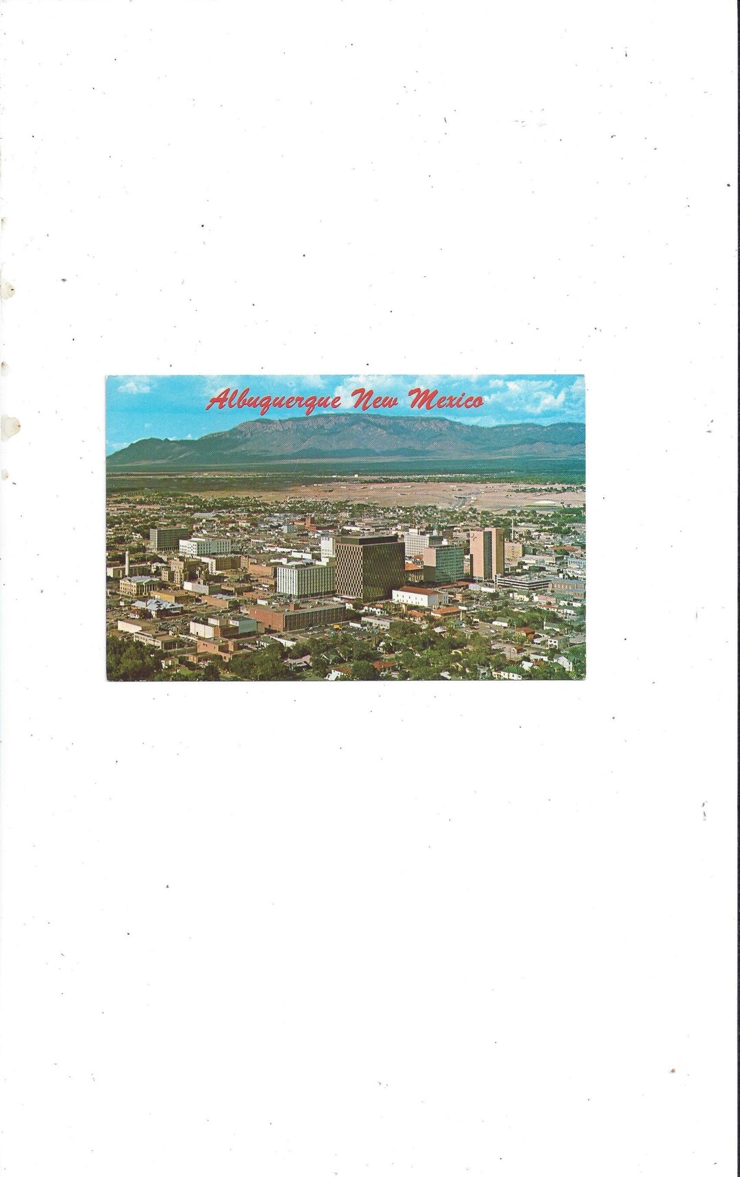Albuquerque, New Mexico, Downtown Skyline View Postcard, From 1960s ...