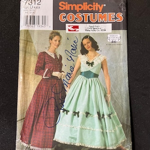 Simplicity 7312 Pattern for Misses' Civil War Era Costume Dress, From ...