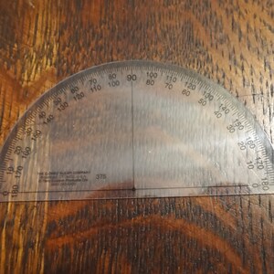 Plastic Half Circle Template, C-thru Ruler Company, 180 Degrees Angle ...