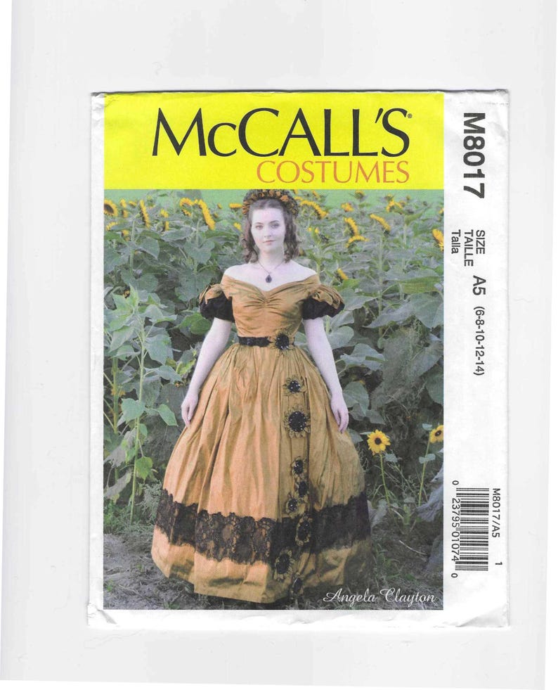 Mccall's 8017 Pattern for Misses' Costume Dress, Sizes 6 8 10 12 14 ...