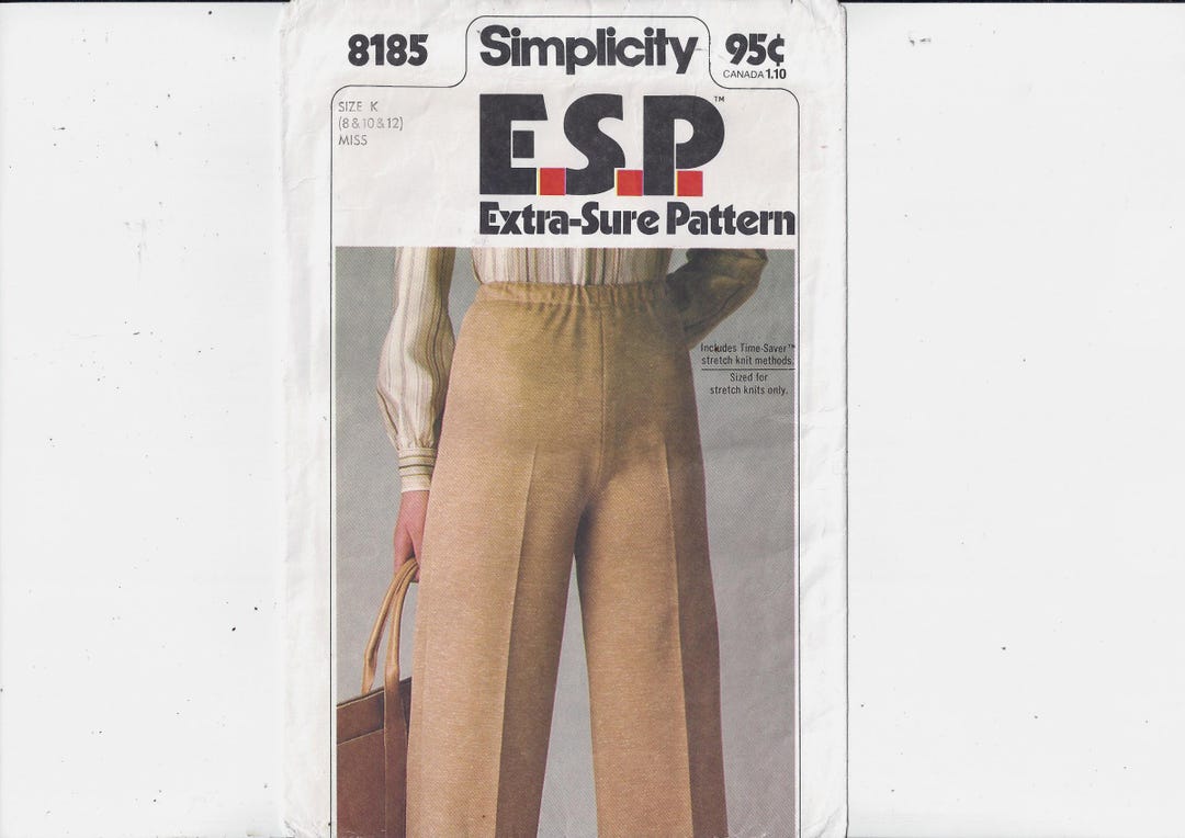 Simplicity 8185 Pattern E.S.P., Extra Sure Pattern for Misses' Pull on ...
