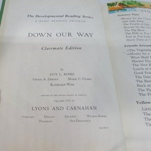 Down Our Way Reading Book From 1956, Classmate Edition, Colorful ...