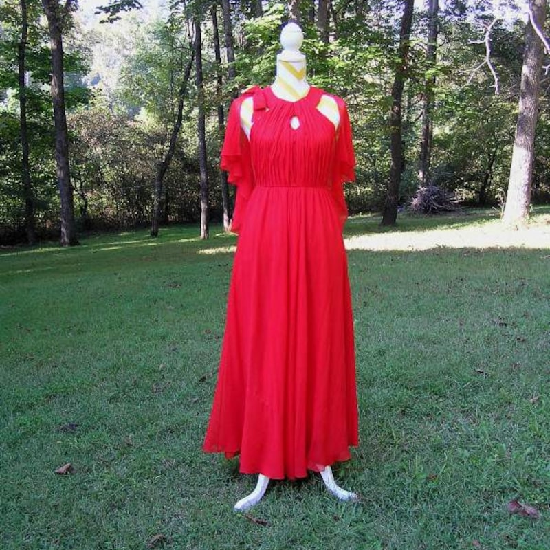 Red Chiffon Dresses for Women - Etsy