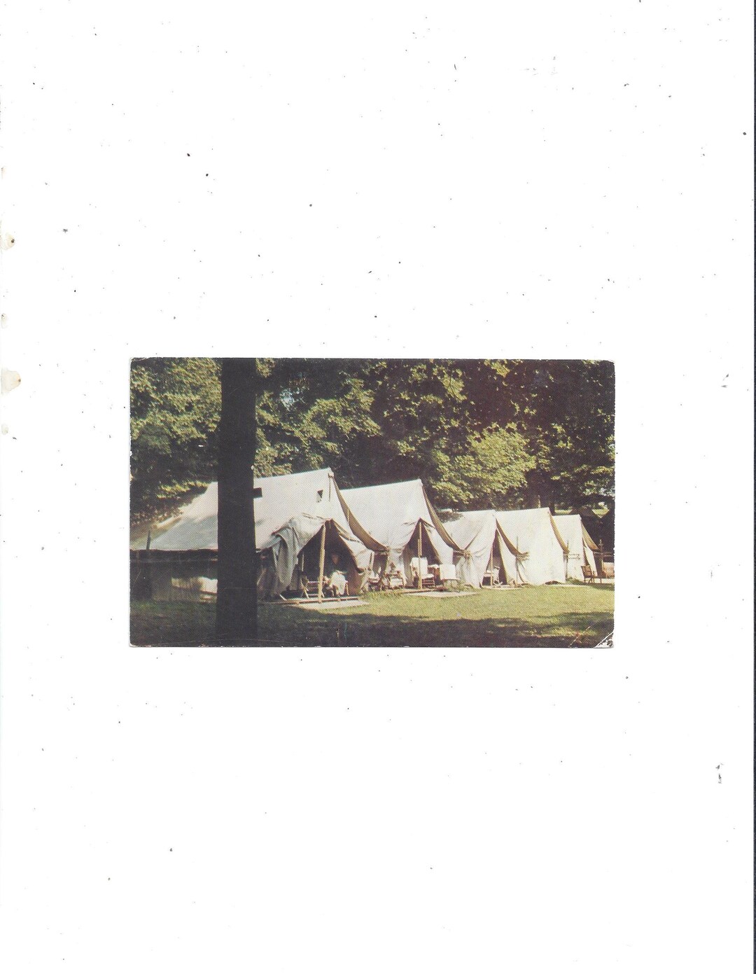 Camp Sychar Tents Postcard, Mount Vernon, Ohio, Posted in 1969 With ...