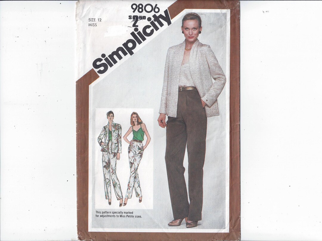 Simplicity 9806 Pattern for Misses' Camisole, Pants, Unlined Jacket ...