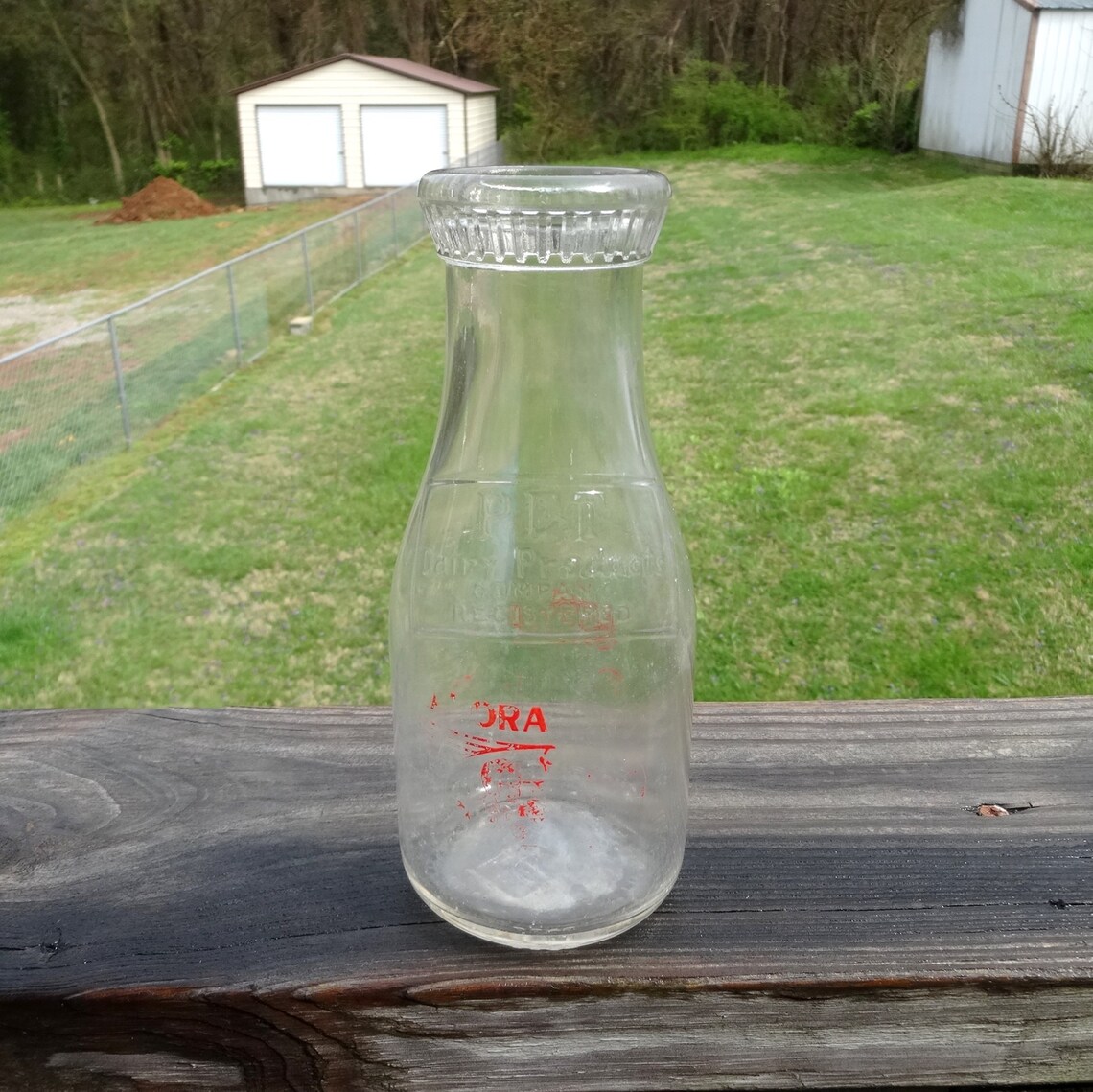 1960s Pet Laboratory Pint Milk Bottle, 7.375 Inches Tall, Embossed and ...