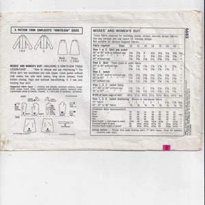 Simplicity 6685 Pattern for Misses' Suit Size 14 From - Etsy