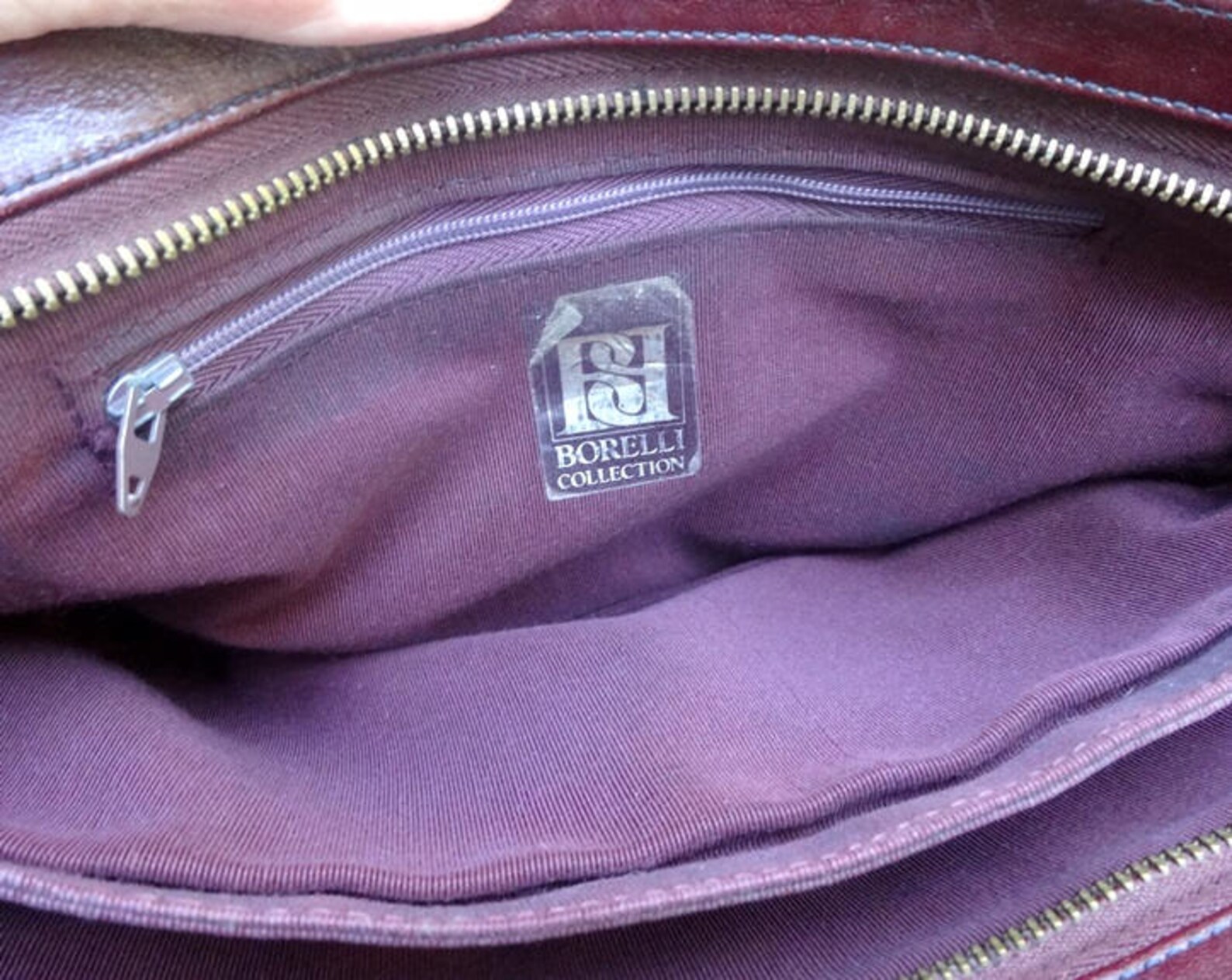 1960s Borelli Collection Leather Clutch Purse in Burgundy, Inside ...