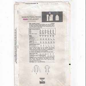 Very Easy Vogue 8940 Pattern for Misses' Jacket, Long, Short Sleeves ...