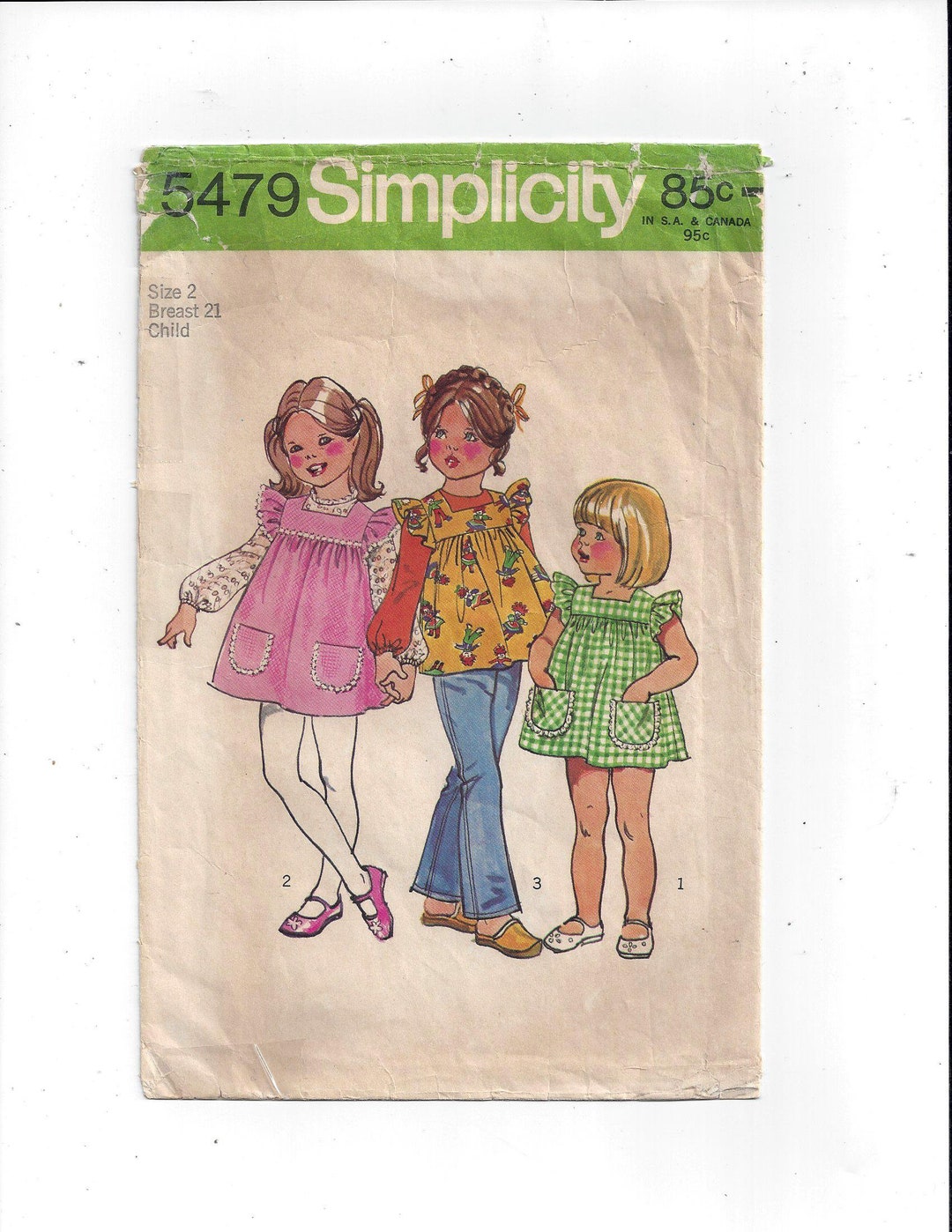 Simplicity 5479 Pattern for Girls' Smock Dress, Top, Blouse, Size 2 ...