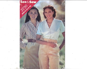 Simplicity 5583 Pattern for Misses' Smock Blouse With Collar in 2 ...