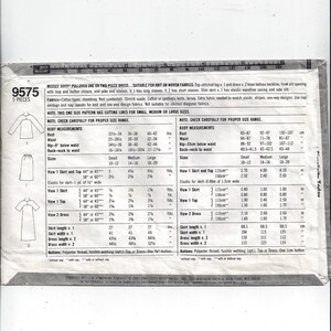 Simplicity 9575 Pattern for Misses' Jiffy Pullover 1 or 2 Piece Dress ...