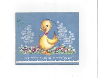 Get Well Duck Card - Etsy