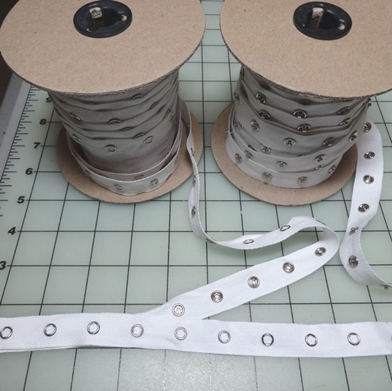 3/4 Inch White Twill SNAP Tape Nickel Snaps 1 Inch Spaced - Etsy