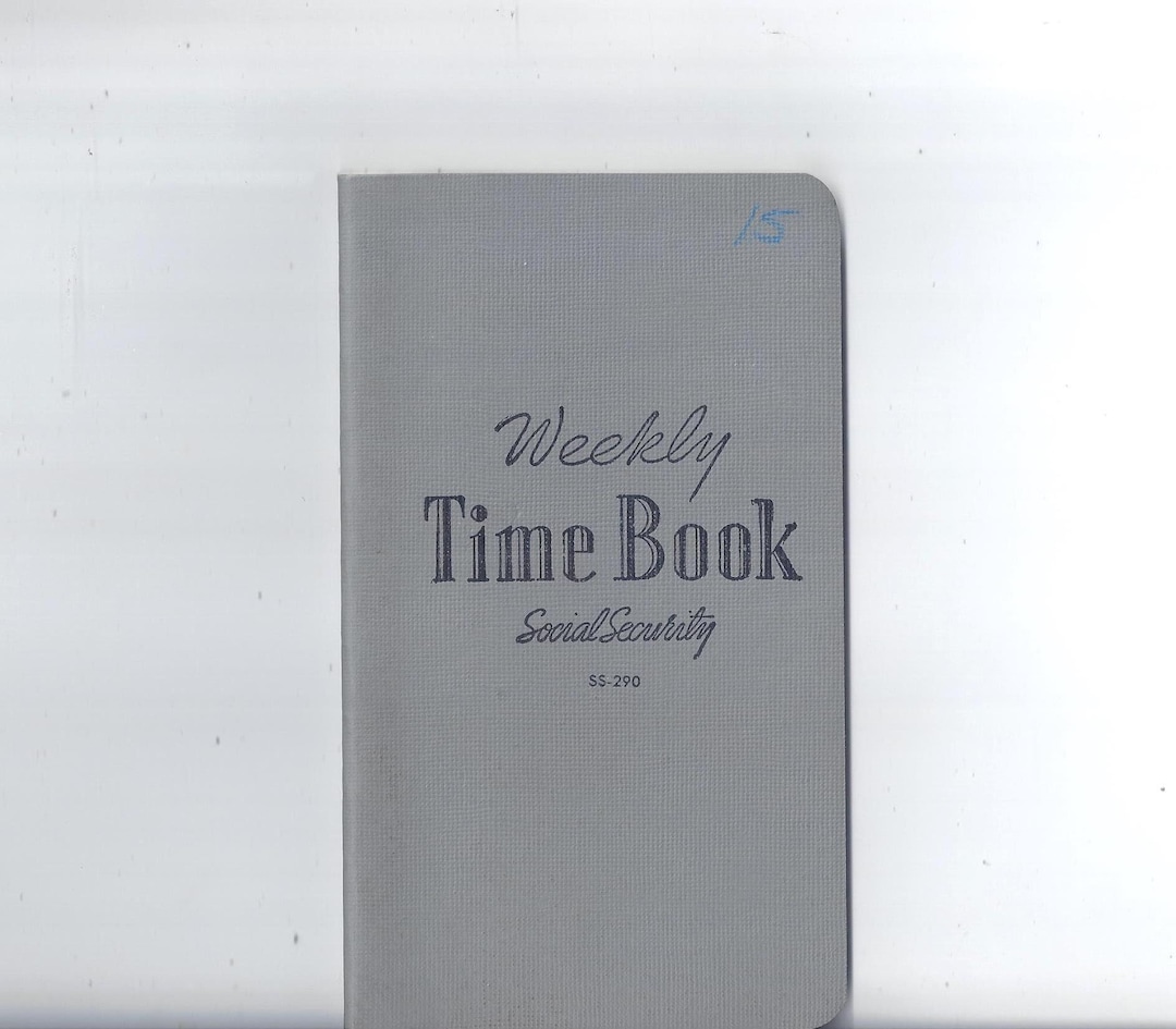 Early 1900s Social Security Weekly Time Book, No. SS-290, Unused, Royal ...