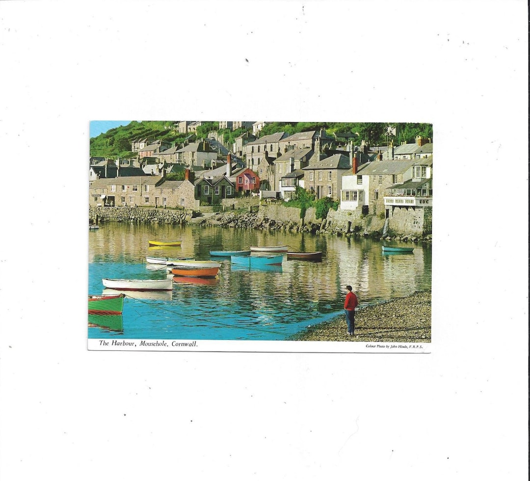 1973 Color Postcard of the Harbour, Mousehole, Cornwall England, Posted ...