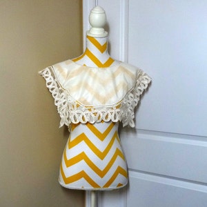 1980s Ivory Batiste Collar With Battenberg Type Lace Trim, Very Long in ...