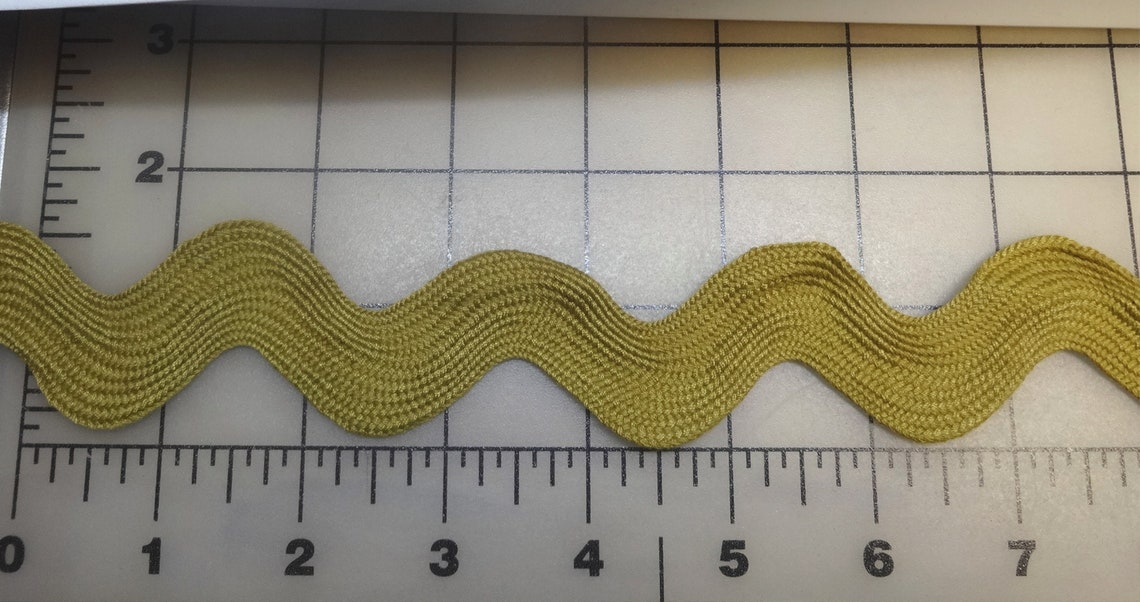 Jumbo Khaki Rick Rack 1.4 Inch Wide Poly Fun Trim BY the - Etsy