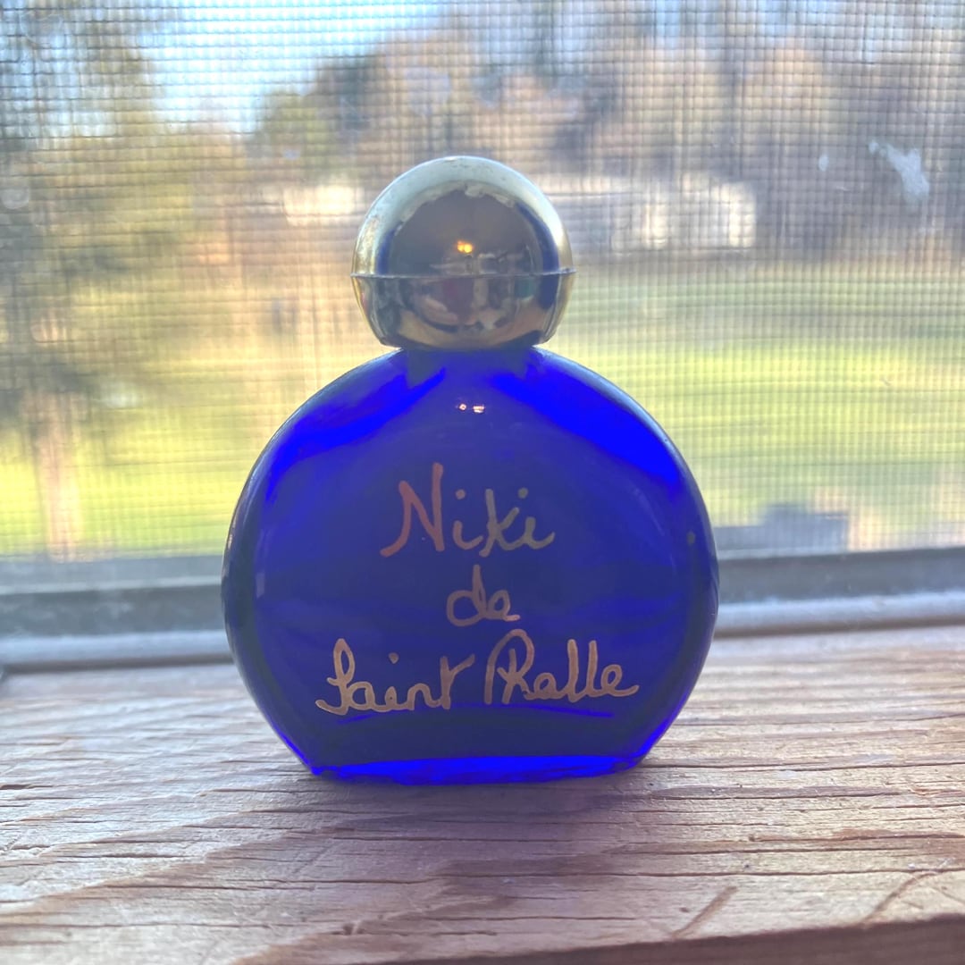 1980s Niki De Saint Phalle Cobalt Blue Perfume Bottle, NO Content, Gold ...