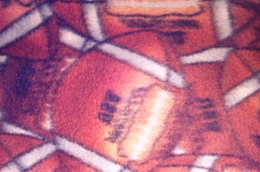 Football Fleece Fabric, 1 1/8 Yard Cut, 48 Inches Wide, Polyester, for ...