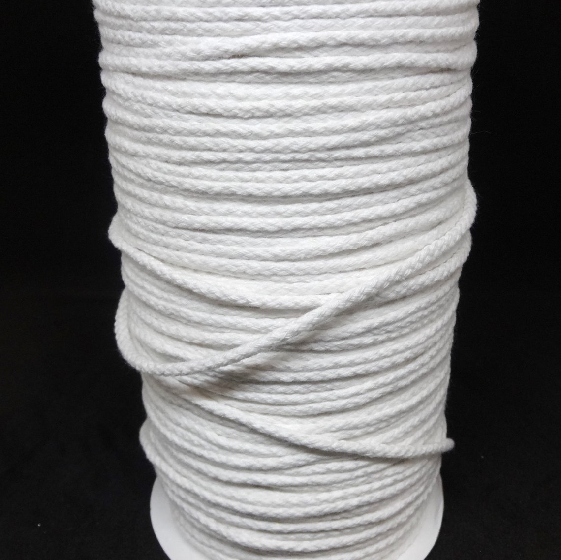 WHITE Cotton 1/8 Inch Drawstring Cord or Piping, in 2-YARD INCREMENTS ...