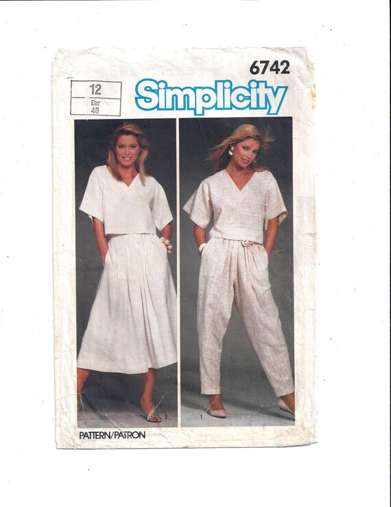 Simplicity 6742 Pattern for Misses' Easy to Sew Top | Etsy