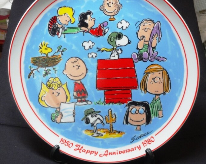 1980 Peanuts 30th Anniversary Collector Plate by Schmid With Box, No ...