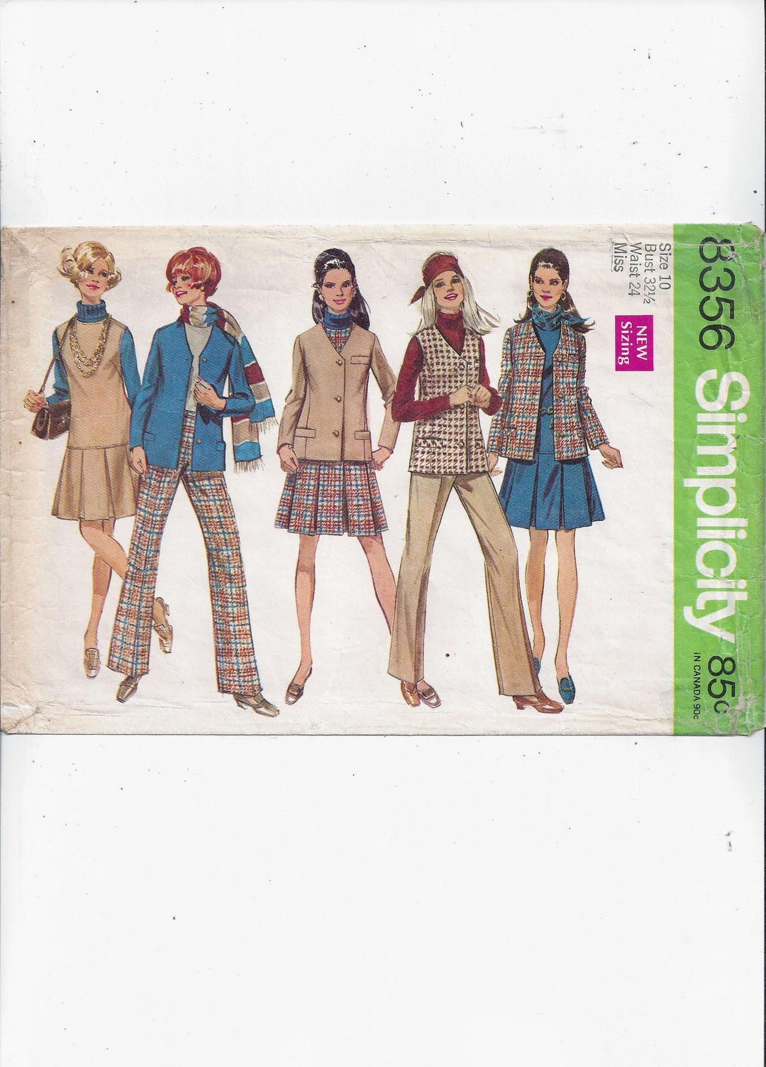 Simplicity 8356 Pattern for Misses' Jacket, Jumper, Pants, Size 10 ...