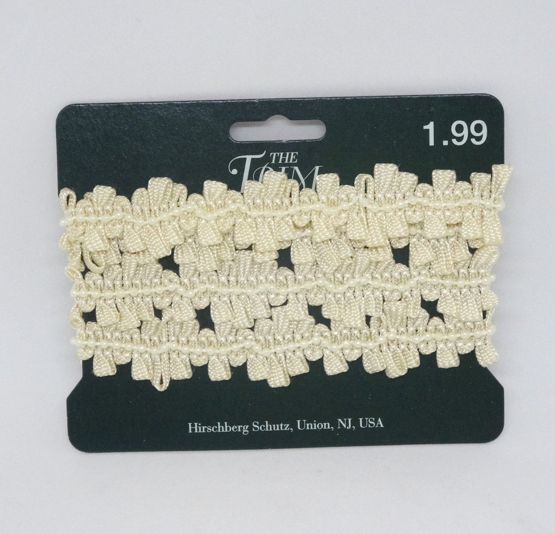 Loop Edge W/pearls Braid in Natural , 3/4 Inch Wide, 1 Yard per Package ...