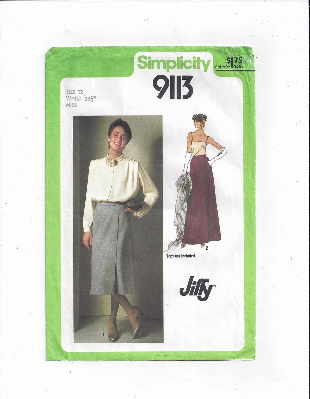 Simplicity 9113 Pattern for Misses' Jiffy Front Wrap Skirt in 2 Lengths ...