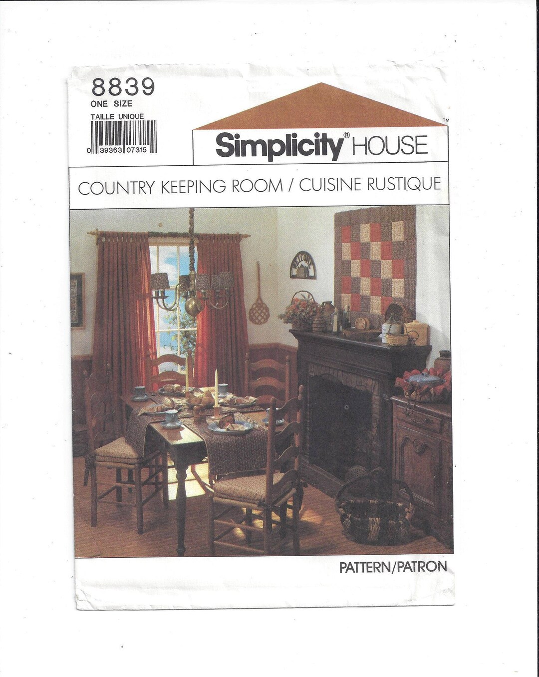 Simplicity 8839 Pattern Instructions for Country Keeping Room Curtains ...