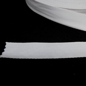 1 Inch WHITE Cotton Twill Tape, by the YARD, for Sewing Projects, Home ...