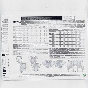 Mccall's 6704 Pattern for Misses' Top, Dress With Overlay, Plus Sizes ...