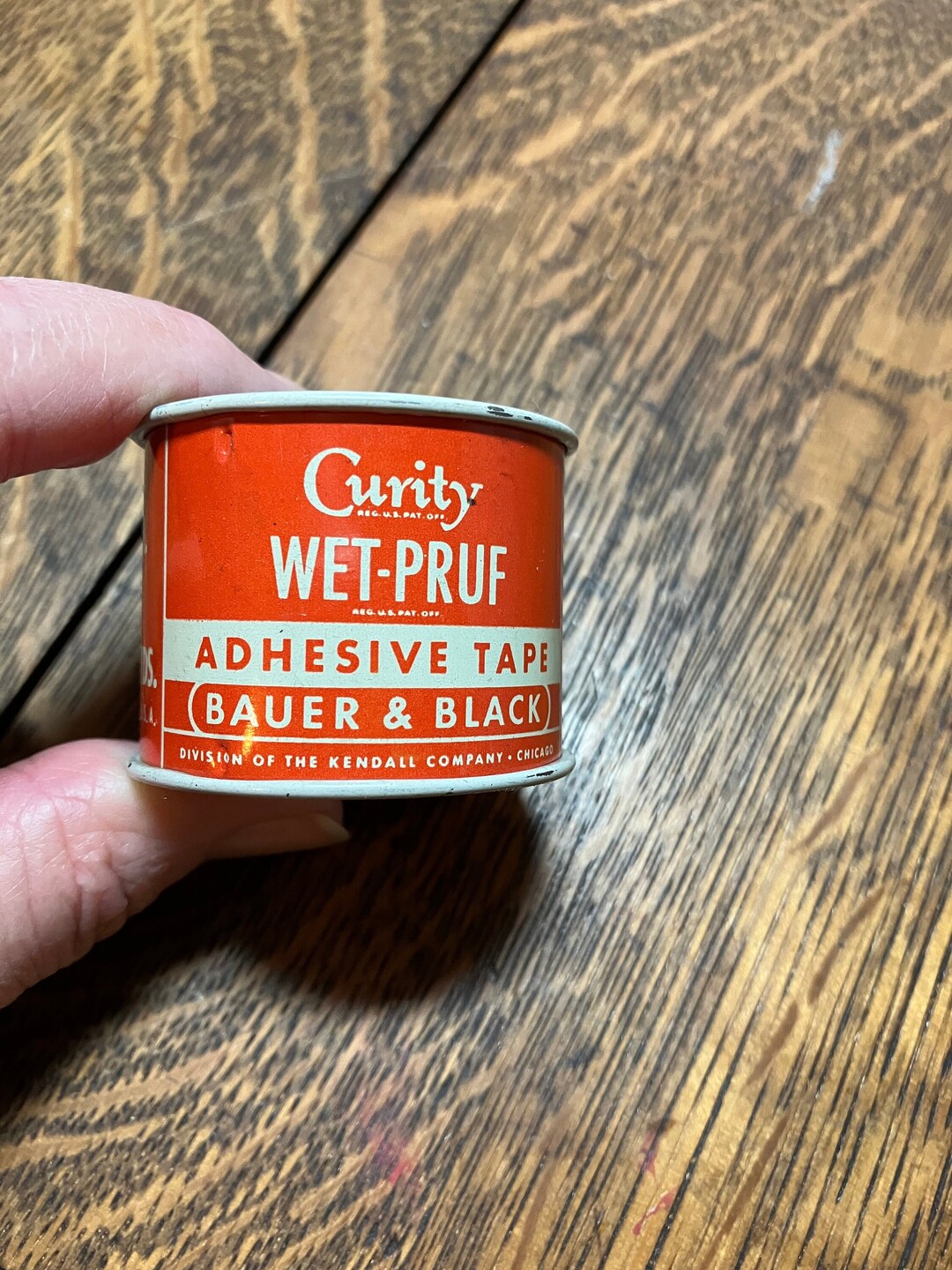1970s Curity Adhesive Tape 2 Piece Tin With Some Content, 1 Inch X 2.5 ...